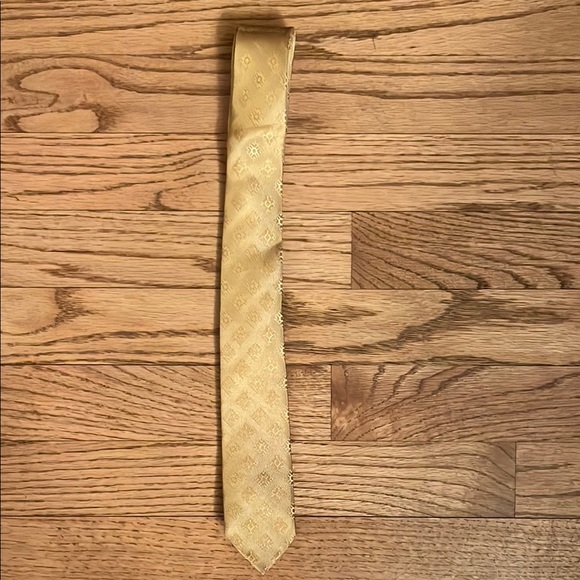 Accessories | Gold Silk Necktie With Elegant Sheen | Poshmark